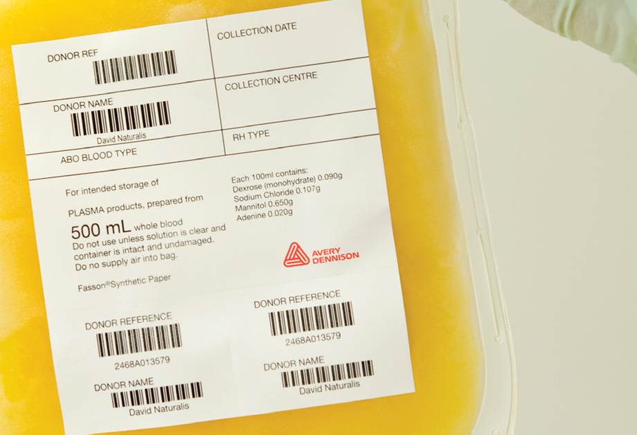 Blood Bag Labels Avery Dennison LPM